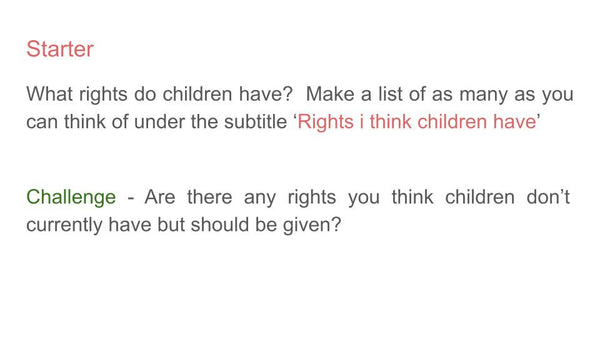 Children's Rights UNCRC Lesson – Youcantknoweverything Education