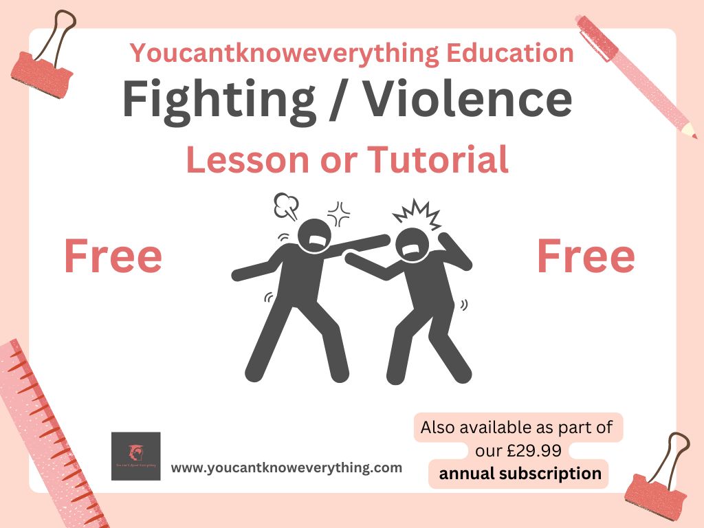 Fighting & violent behaviour Lesson or Tutorial – Youcantknoweverything ...