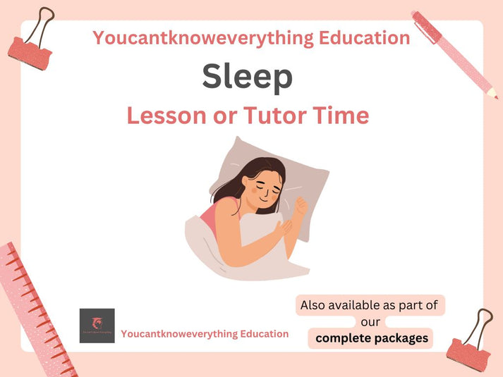 Sleep Lesson, Tutorial or Poster – Youcantknoweverything Education