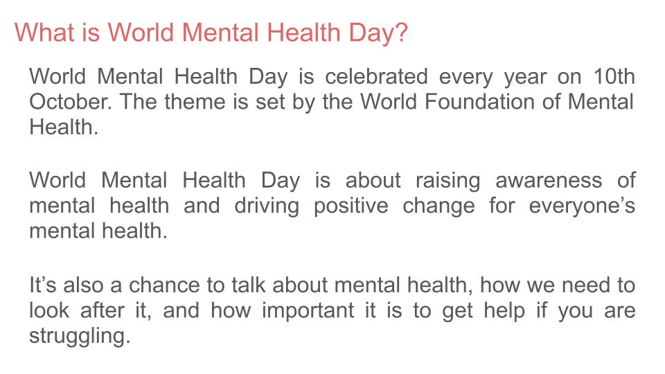 World Mental Health Day 2024 Lesson – Youcantknoweverything Education